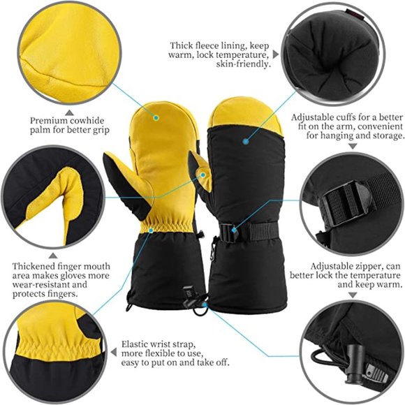 Ozero | Accessories | New Ozero Winter Waterproof Leather Ski Snowboard ...